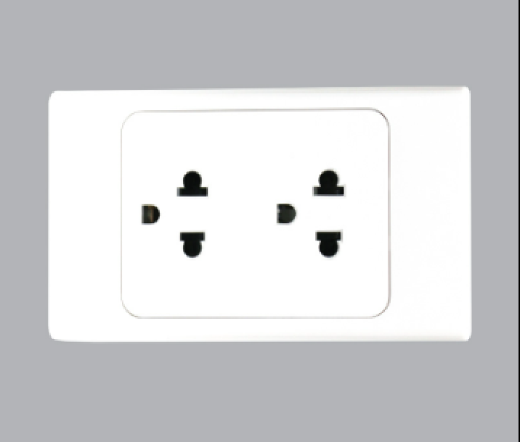 Ổ cắm đôi 3 chấu – ⭐️ ⭐️ ⭐️ Phụ kiện Bếp